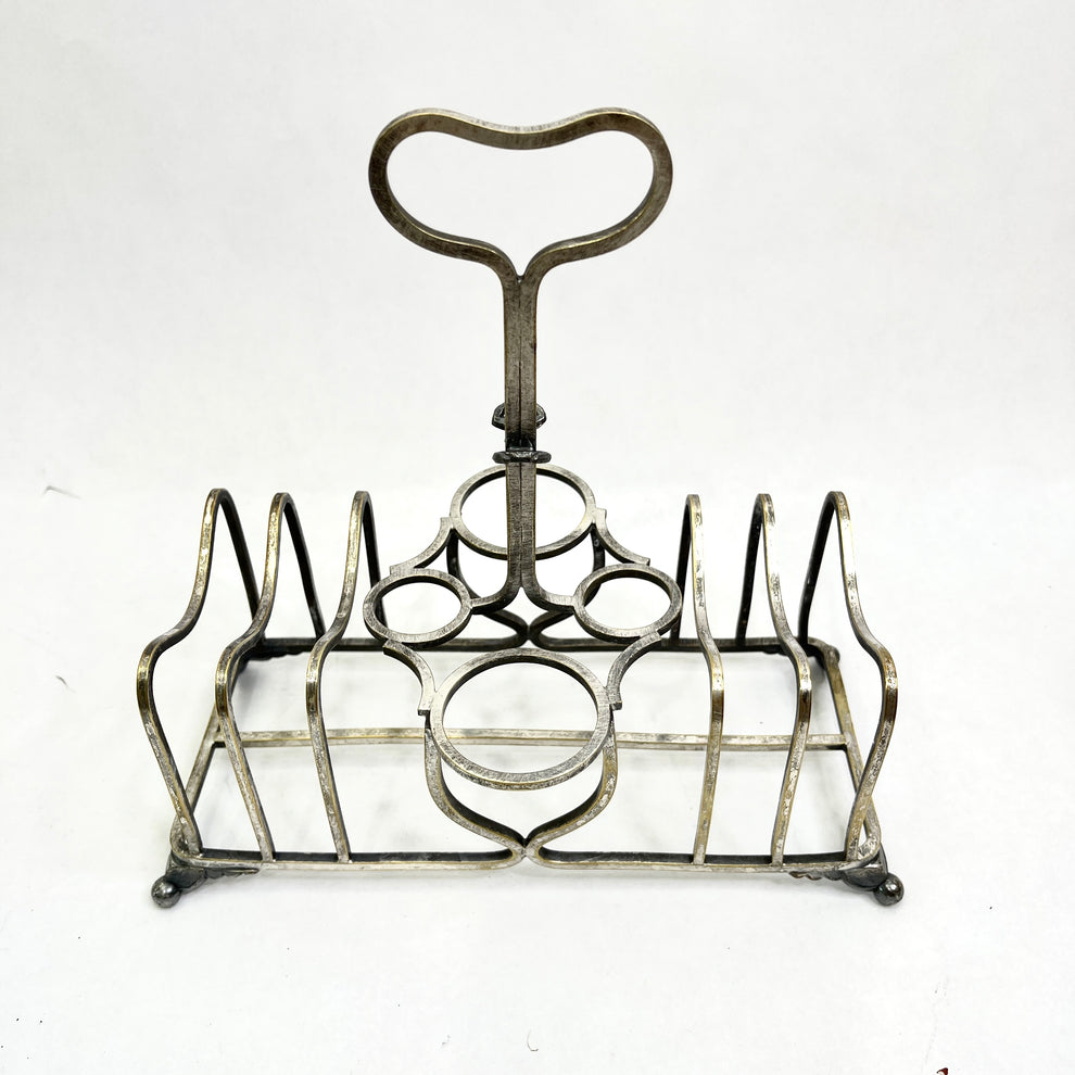 Vintage Silver Toast Rack with Condiment Holder – Vintage Point